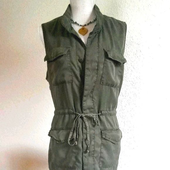 Knox Rose | Jackets & Coats | Army Green Knox Rose Utilitarian Vest ...